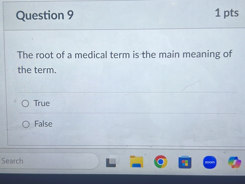 The root of a medical term is the main