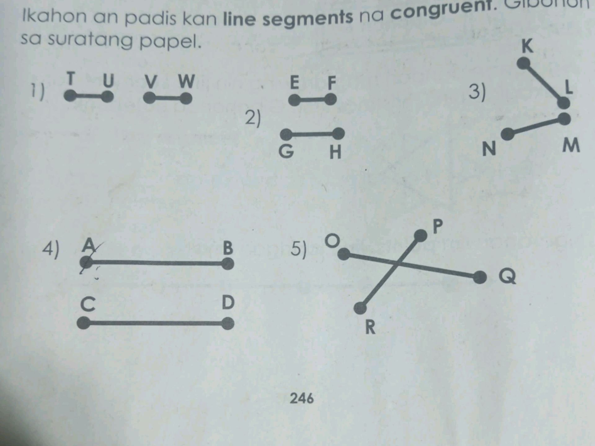 Ikahon an padis kan line segments na | StudyX