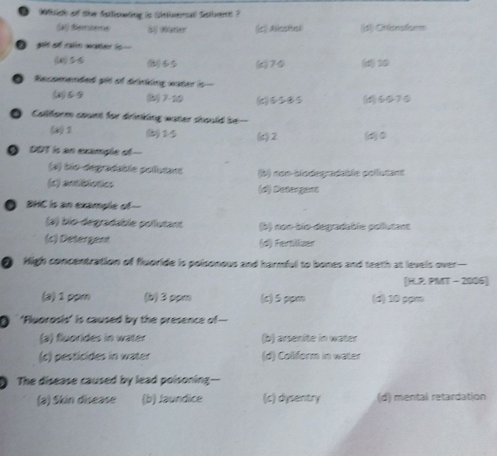 Which of the following is Universal Solvent? | StudyX