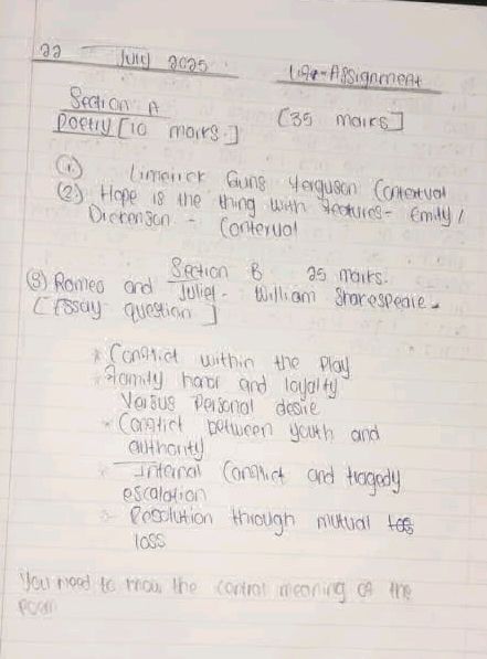 Section A Poetry [10 marks] (1) Limerick | StudyX