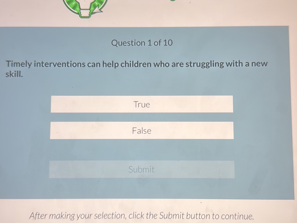 Timely interventions can help children who | StudyX