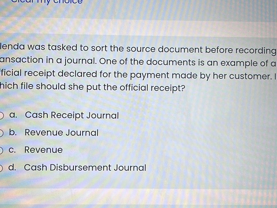 Lenda was tasked to sort the source document | StudyX