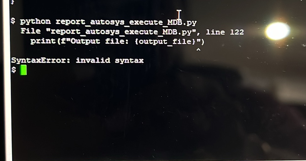 $ python report_autosys_execute_MDB.py File | StudyX