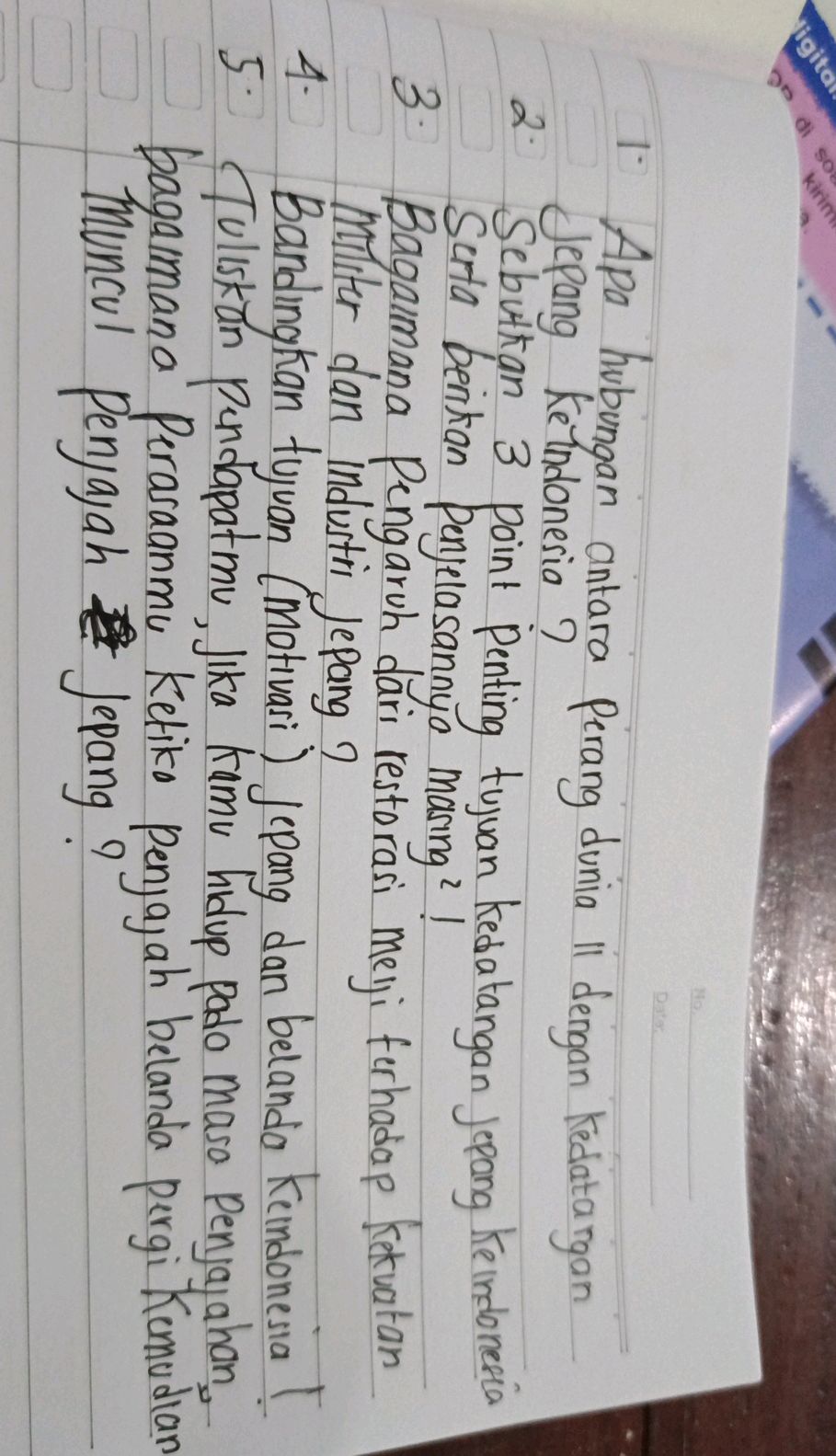 Apa hubungan antara Perang dunia II dengan | StudyX