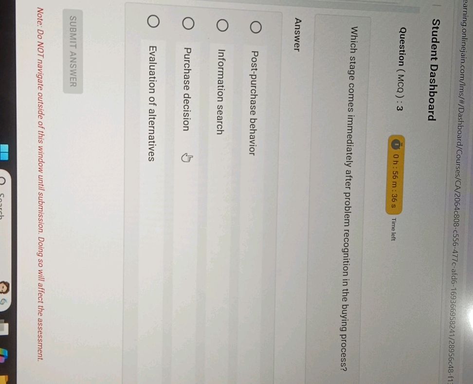 Which stage comes immediately after problem
