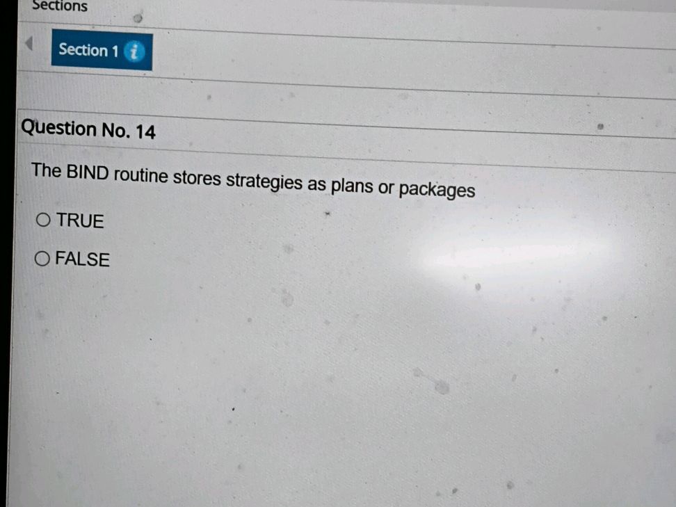 The BIND routine stores strategies as plans | StudyX