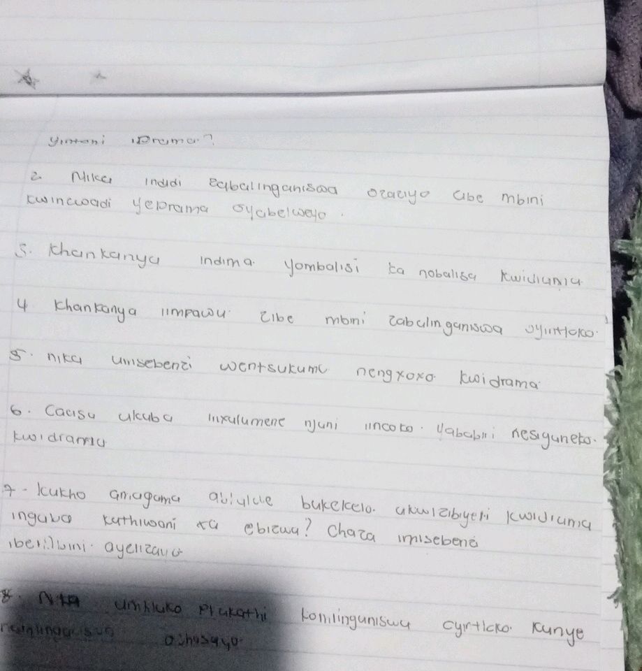 Yintoni Drama? 2. Mika indidi Eabalinganis@a