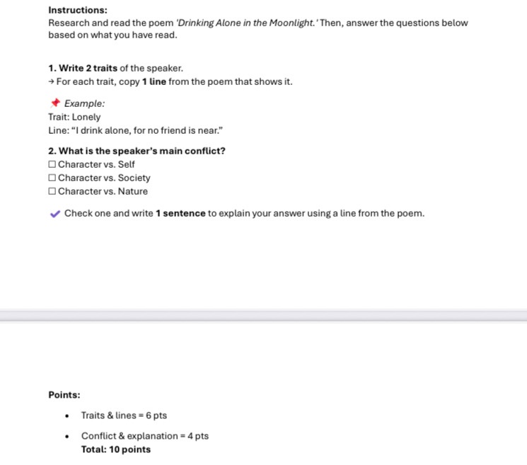 Instructions: Research and read the poem | StudyX