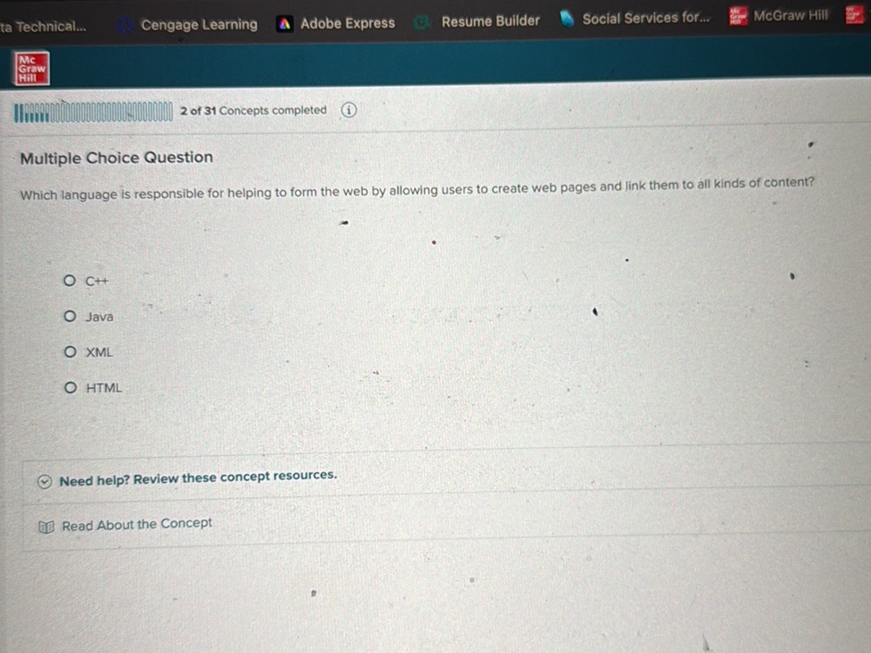 Multiple Choice Question Which language is | StudyX