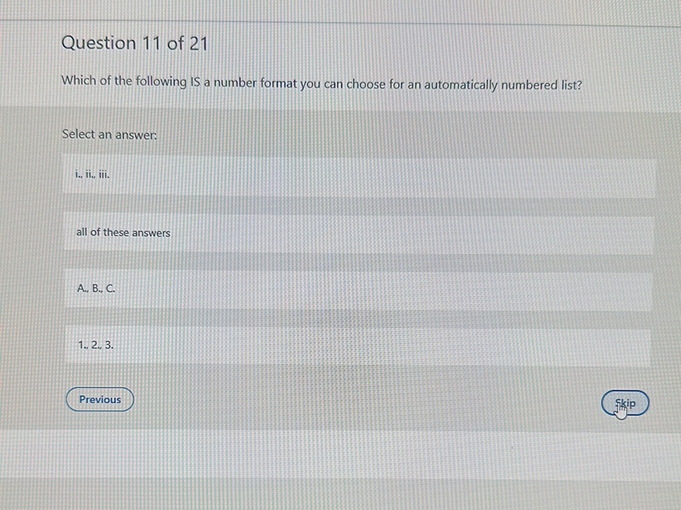 Which of the following IS a number format | StudyX