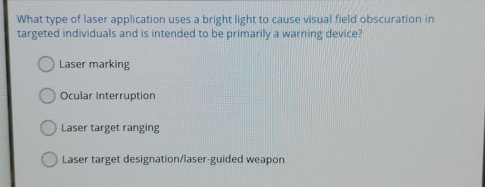 What type of laser application uses a bright