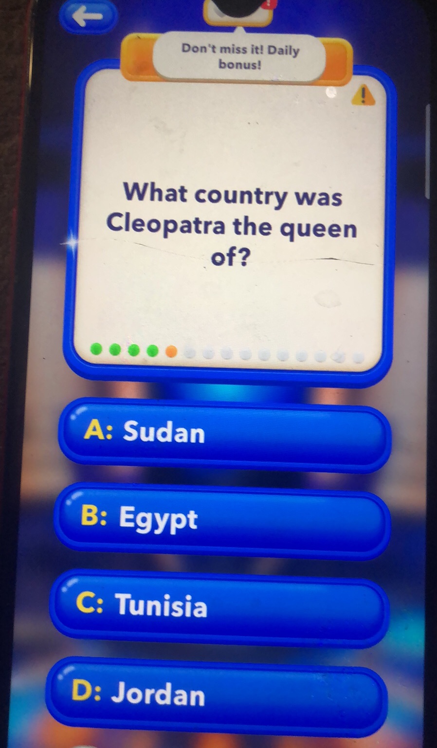 What country was Cleopatra the queen of? A: | StudyX