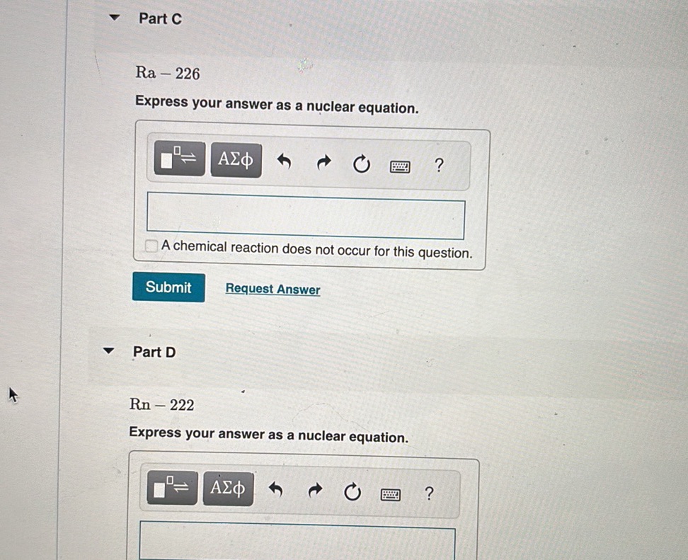 Ra - 226 Express your answer as a nuclear