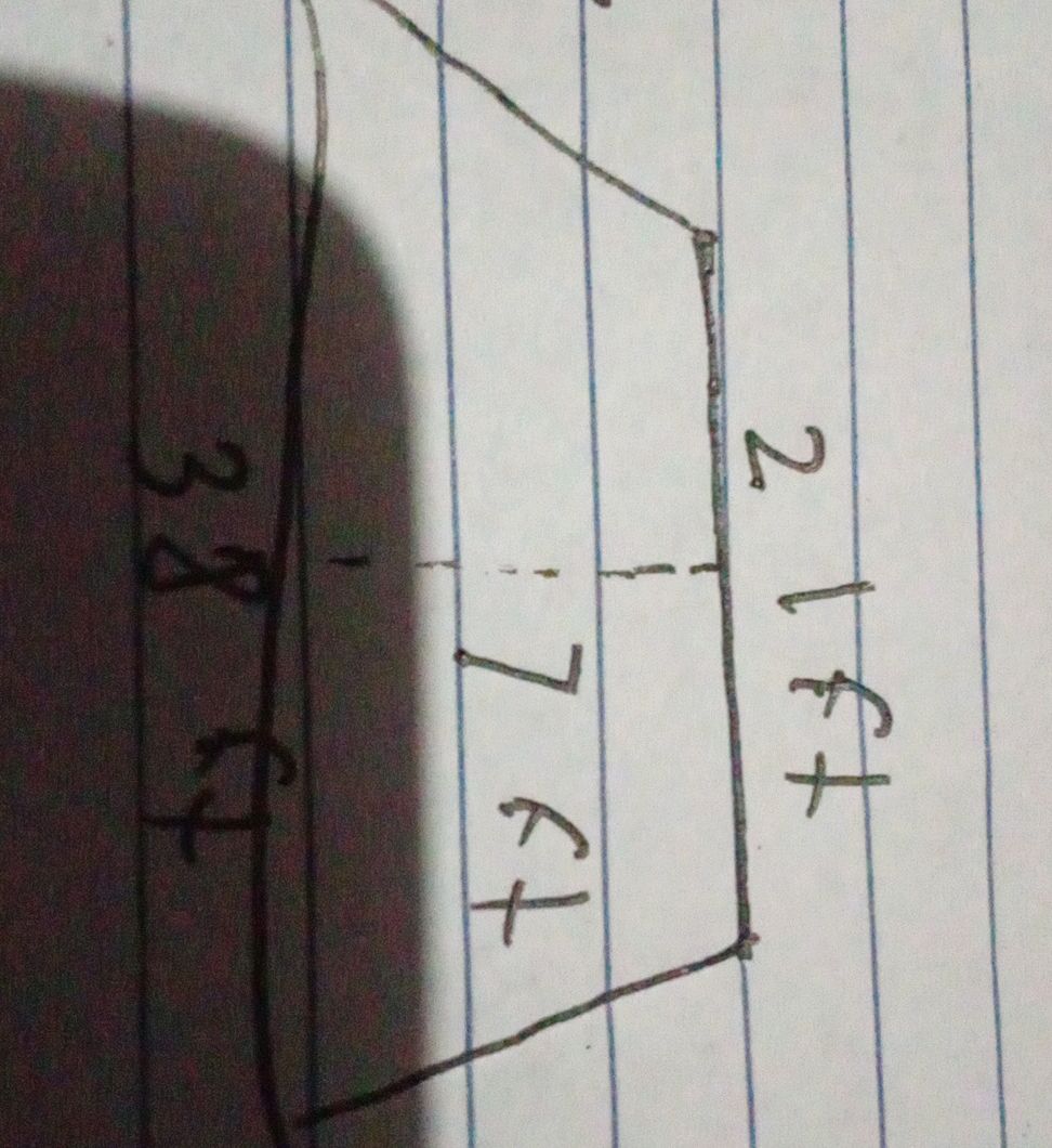 The image shows a trapezoid with the