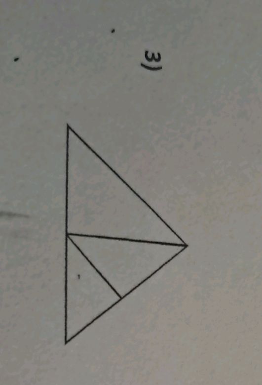 3) (Diagram of a triangle divided into | StudyX