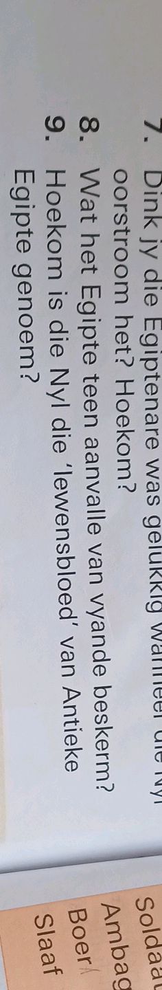 7. Dink jy die Egiptenare was gelukkig | StudyX