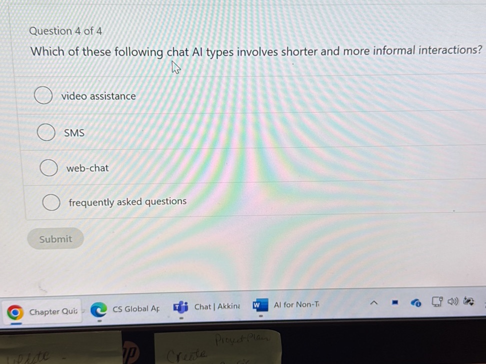 Question 4 of 4 Which of these following | StudyX