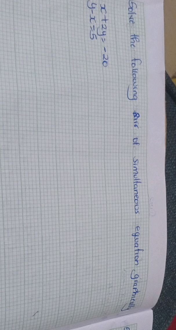 Solve the following pair of simultaneous | StudyX