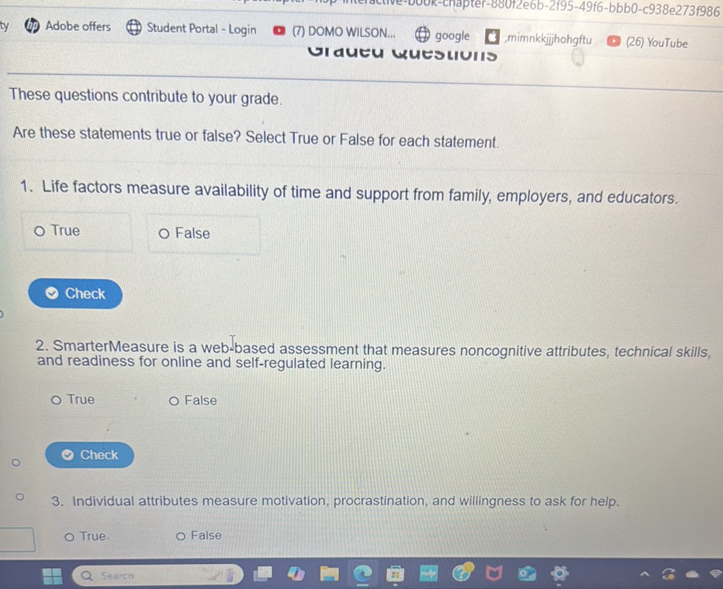 Are these statements true or false? Select | StudyX