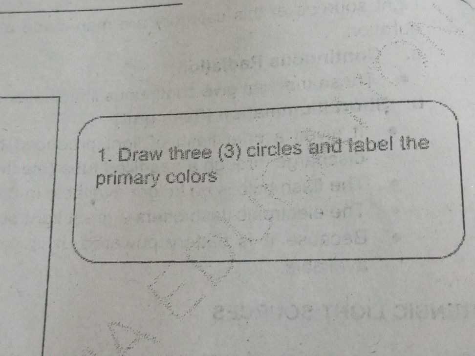 Draw three (3) circles and label the primary