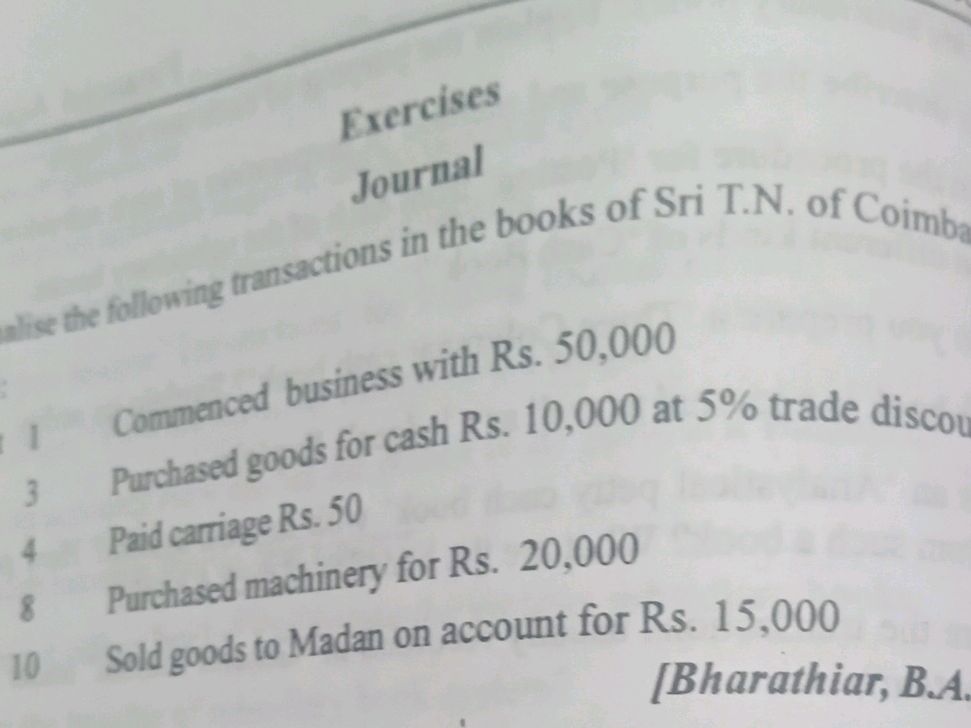 Exercises Journal alise the following | StudyX