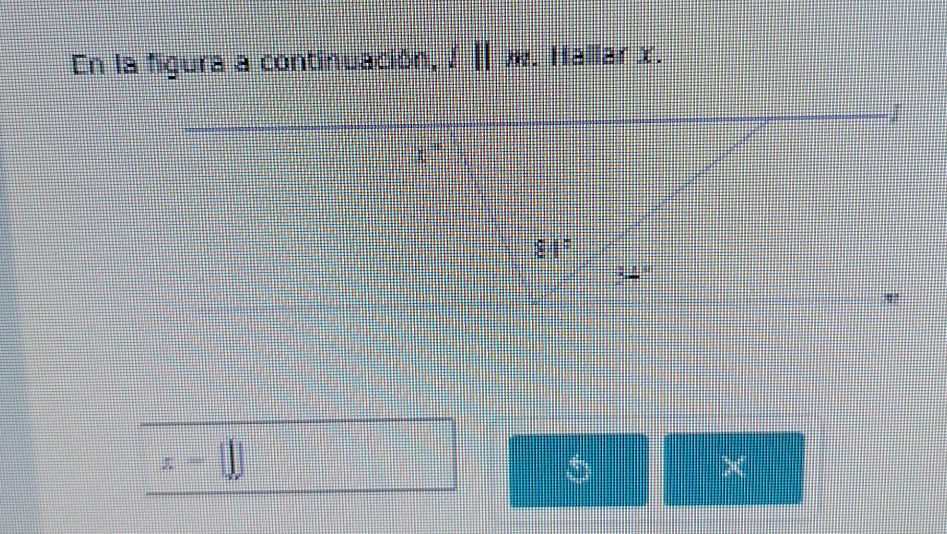 En la figura a continuación, l || m. Hallar