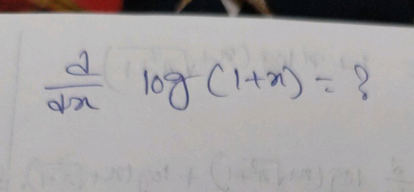 Derivative of log(1+x)