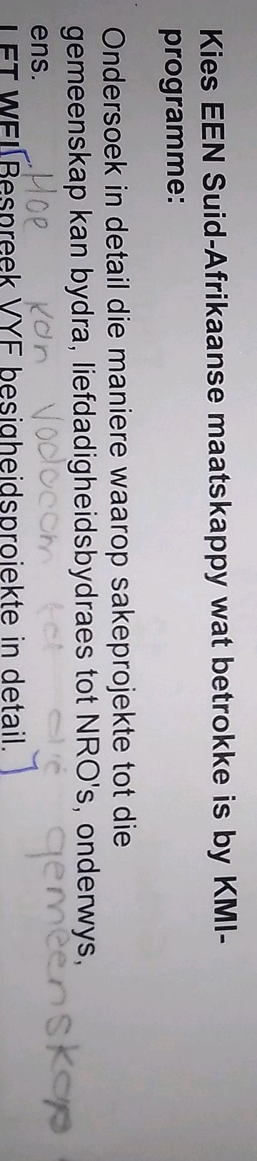 Kies EEN Suid-Afrikaanse maatskappy wat | StudyX