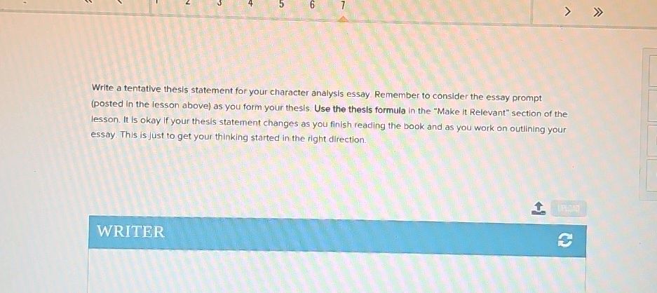 Write a tentative thesis statement for your