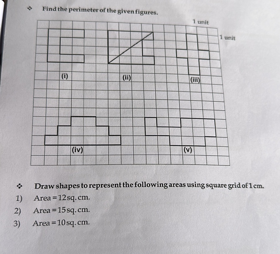 Find the perimeter of the given figures. | StudyX
