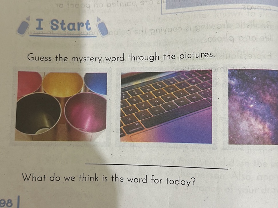 Guess the mystery word through the pictures.