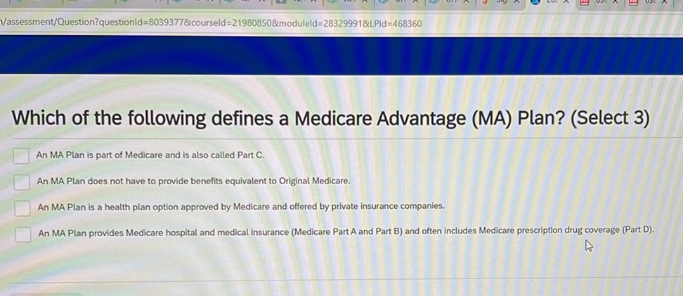 Which of the following defines a Medicare | StudyX