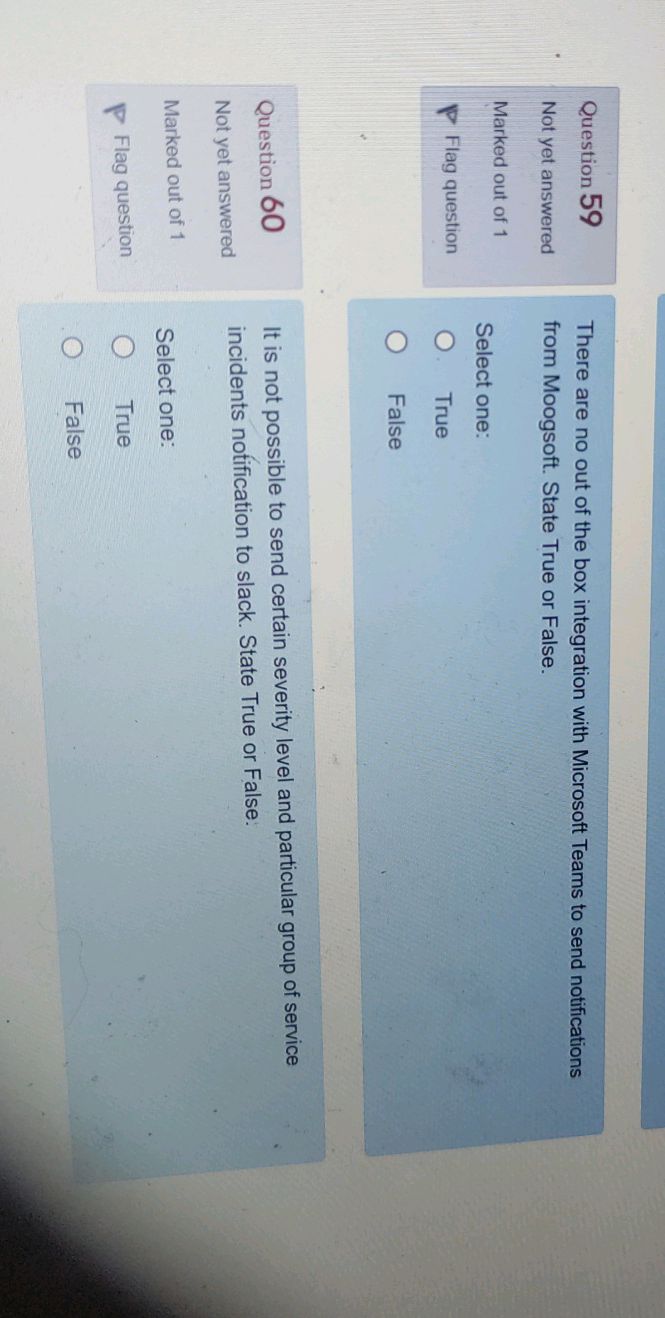 Question 59 There are no out of the box | StudyX