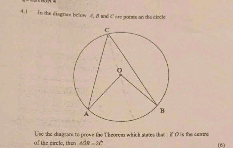 In the diagram below A, B and C are points | StudyX