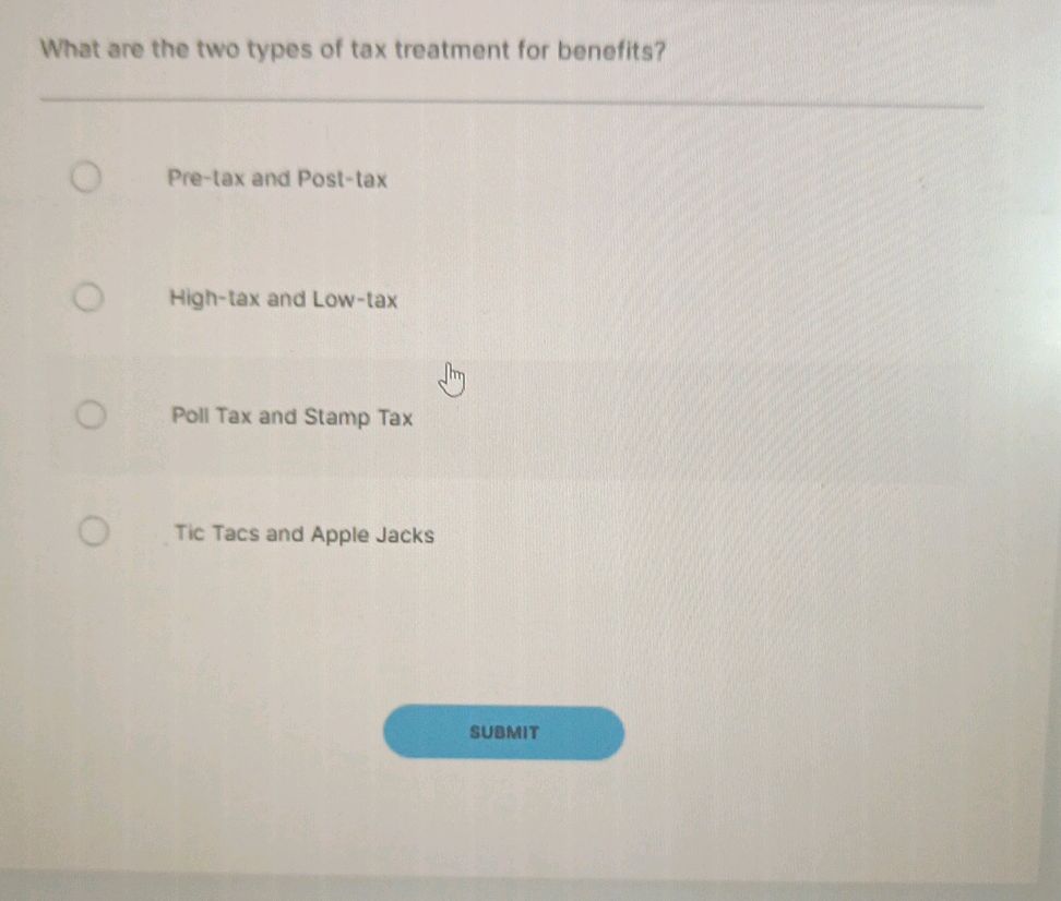 What are the two types of tax treatment for