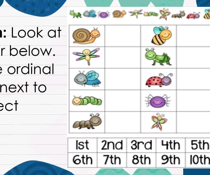 Ordinal Numbers Matching Exercise