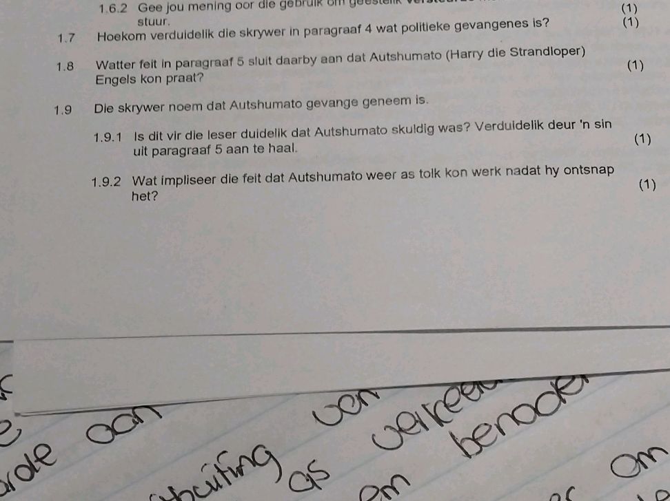 1.6.2 Gee jou mening oor die gebruik om