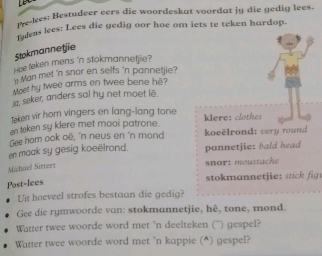 Uit hoeveel strofes bestaan die gedig? Gee | StudyX