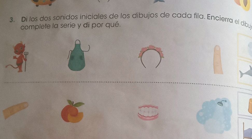 3. Di los dos sonidos iniciales de los | StudyX