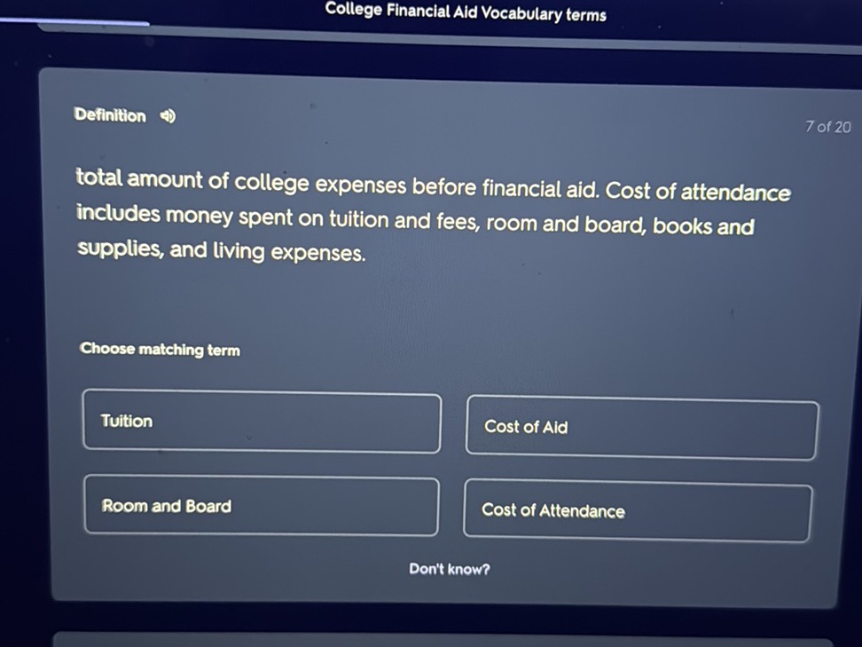 total amount of college expenses before