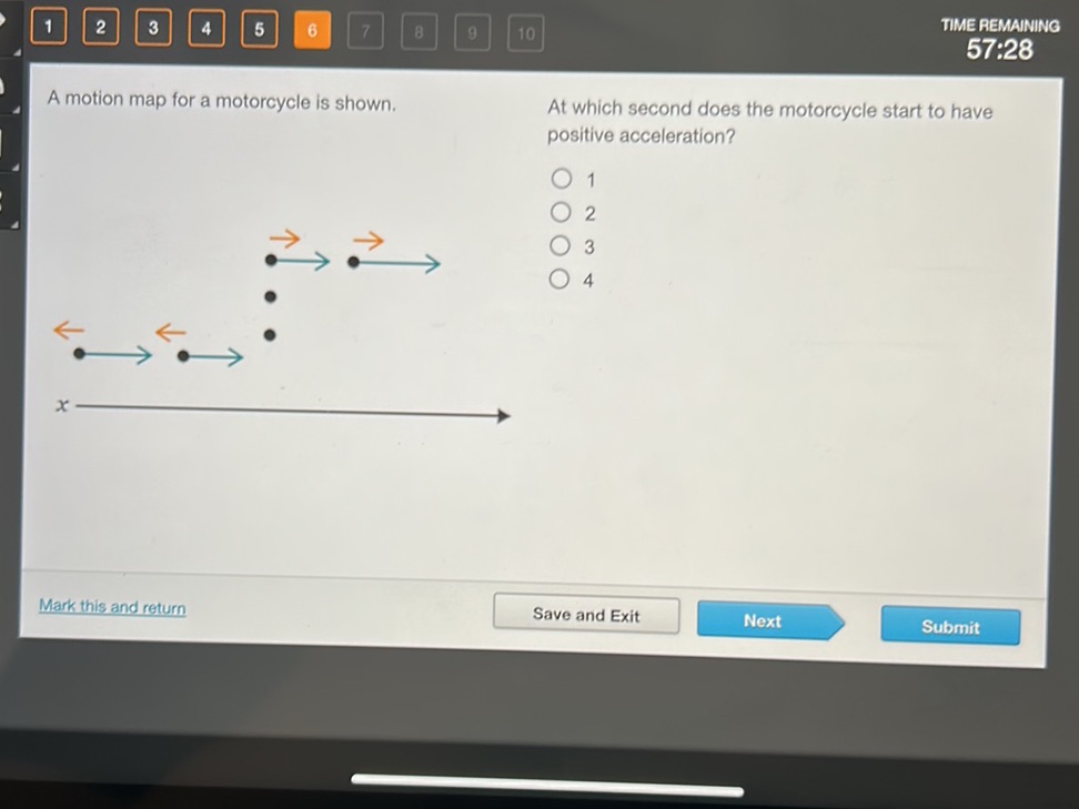 A motion map for a motorcycle is shown. At
