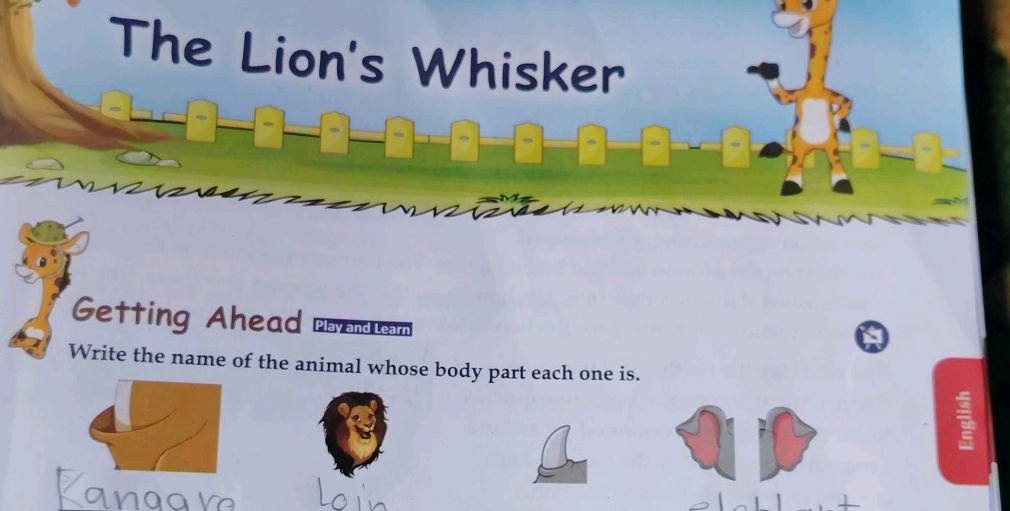 Write the name of the animal whose body part | StudyX