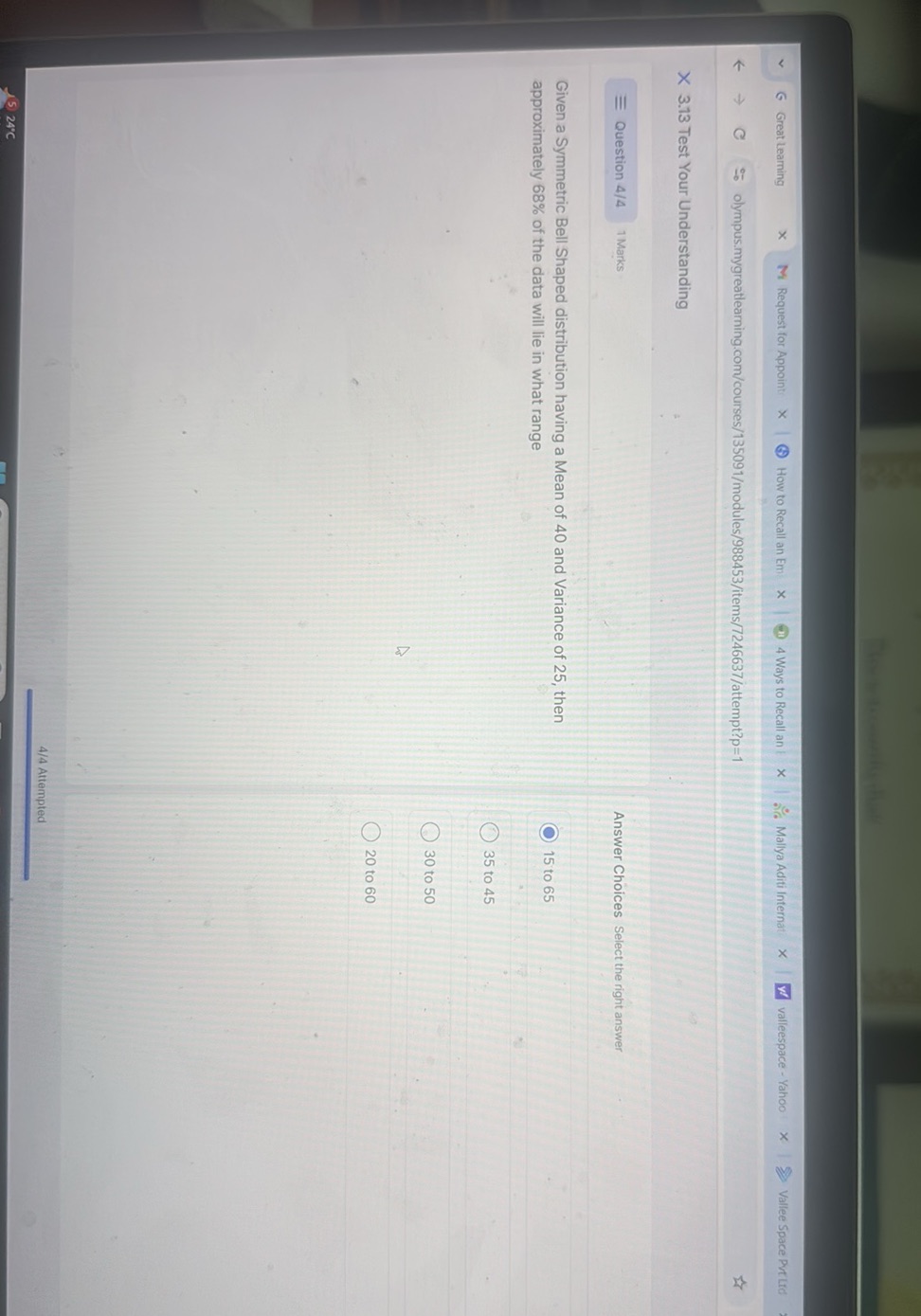 Given a Symmetric Bell Shaped distribution | StudyX