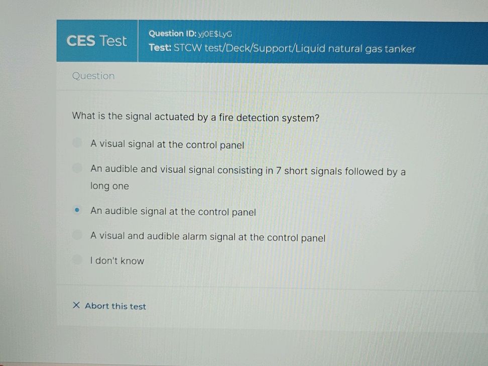 What is the signal actuated by a fire