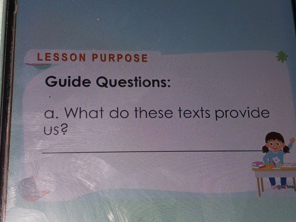 What do texts provide?