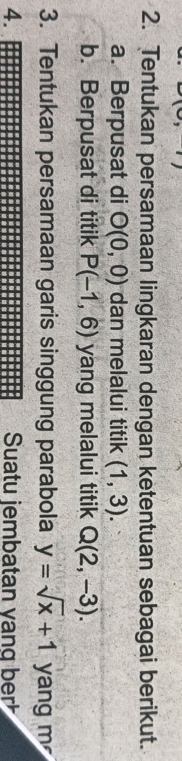 2. Tentukan persamaan lingkaran dengan | StudyX