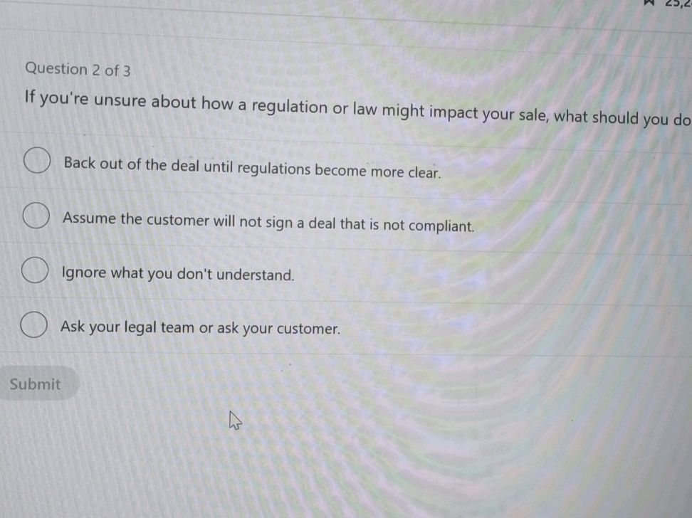 Question 2 of 3 If you're unsure about how a