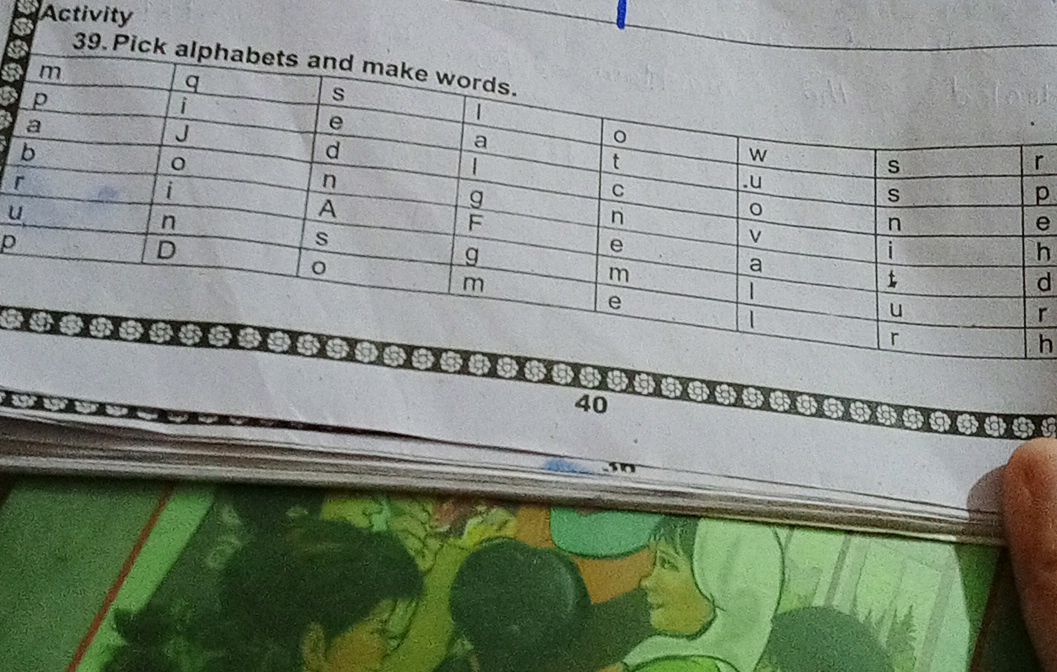 Activity 39. Pick alphabets and make words. | StudyX