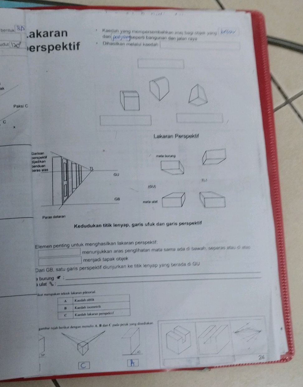 Elemen penting untuk menghasilkan lakaran