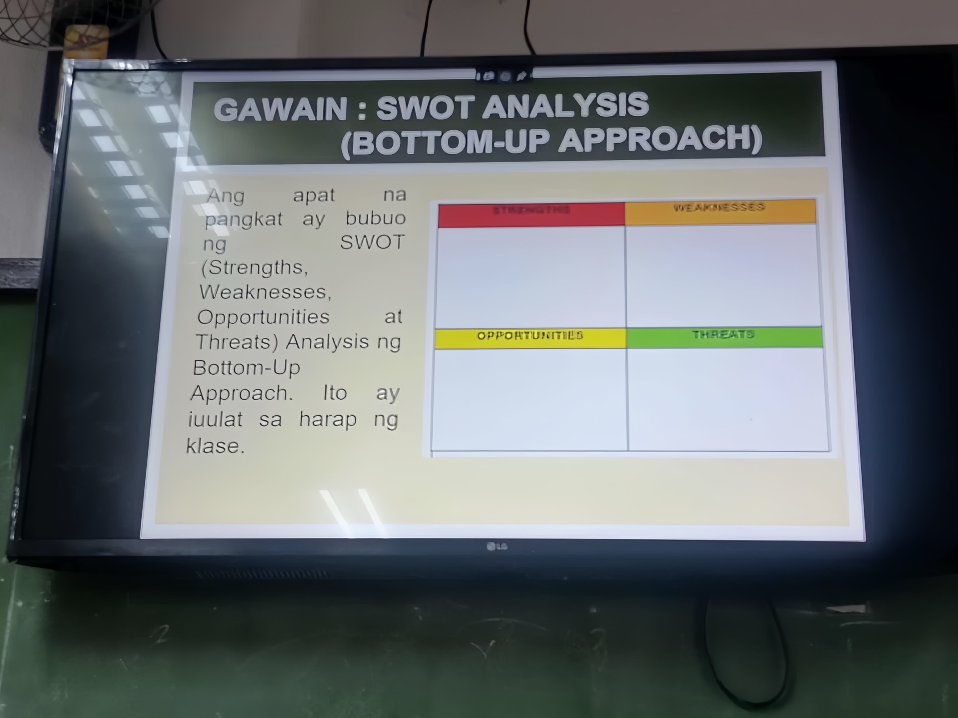 GAWAIN : SWOT ANALYSIS (BOTTOM-UP APPROACH) | StudyX